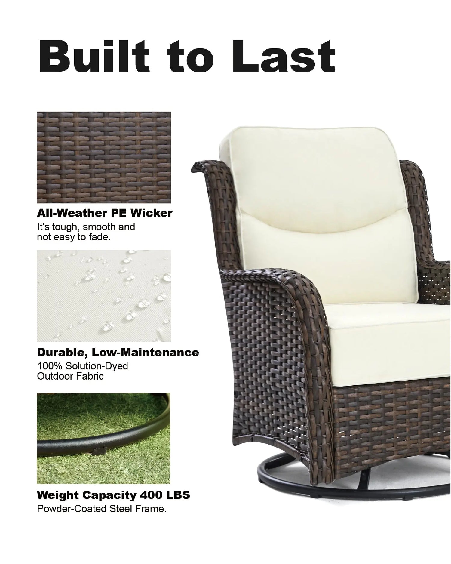 Hawthorne Swivel Glider Chairs Conversation Set