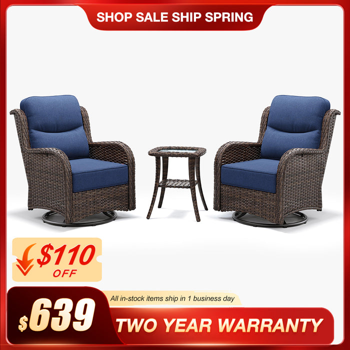 Hawthorne Swivel Glider Chairs Conversation Set